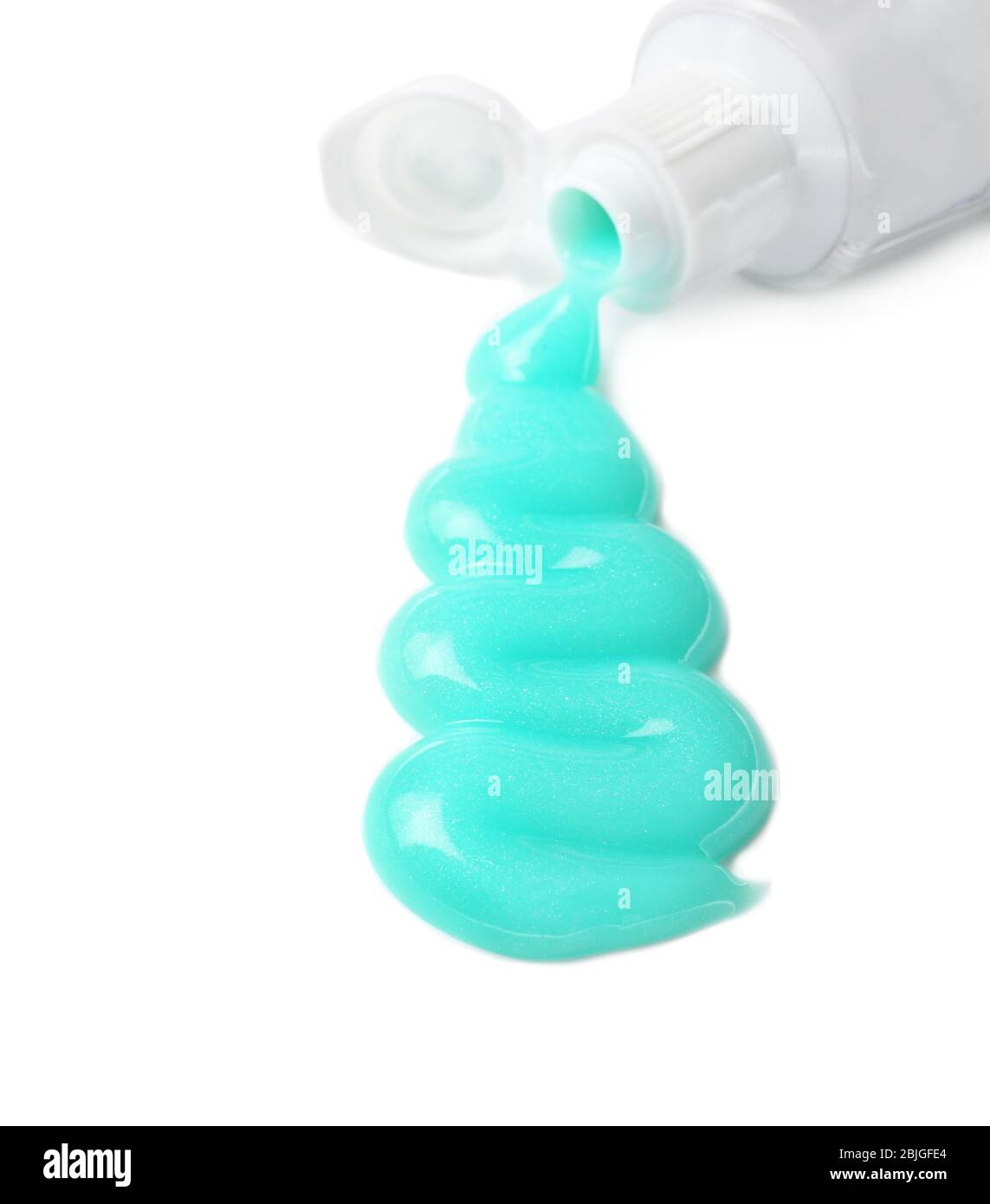 Tube with toothpaste on white background Stock Photo - Alamy