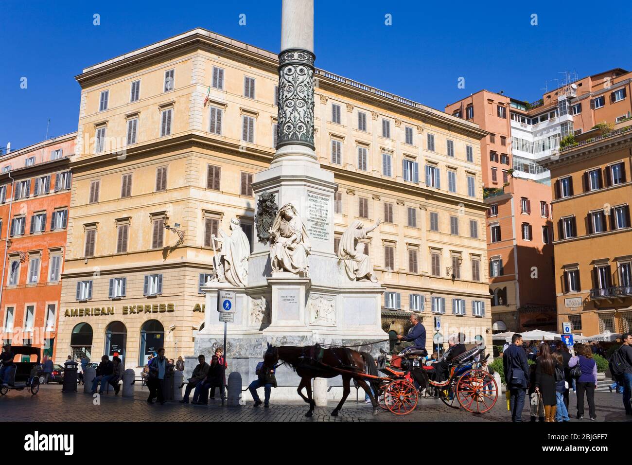 Monument in Piazza di Spagna, Rome, Italy, Europe Stock Photo - Alamy