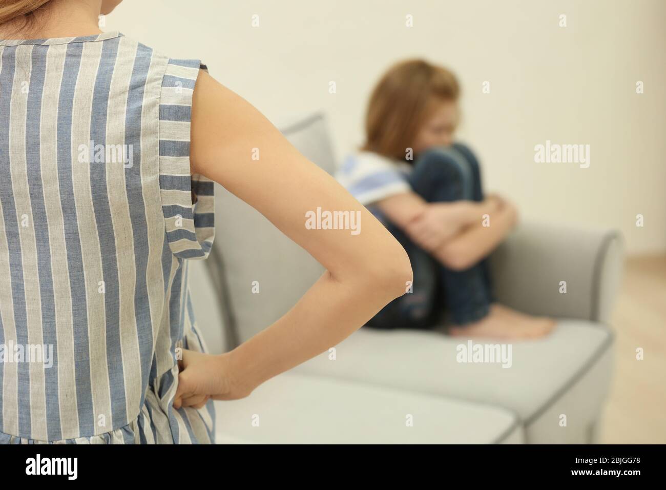 Quarrelled mother and daughter at home Stock Photo - Alamy