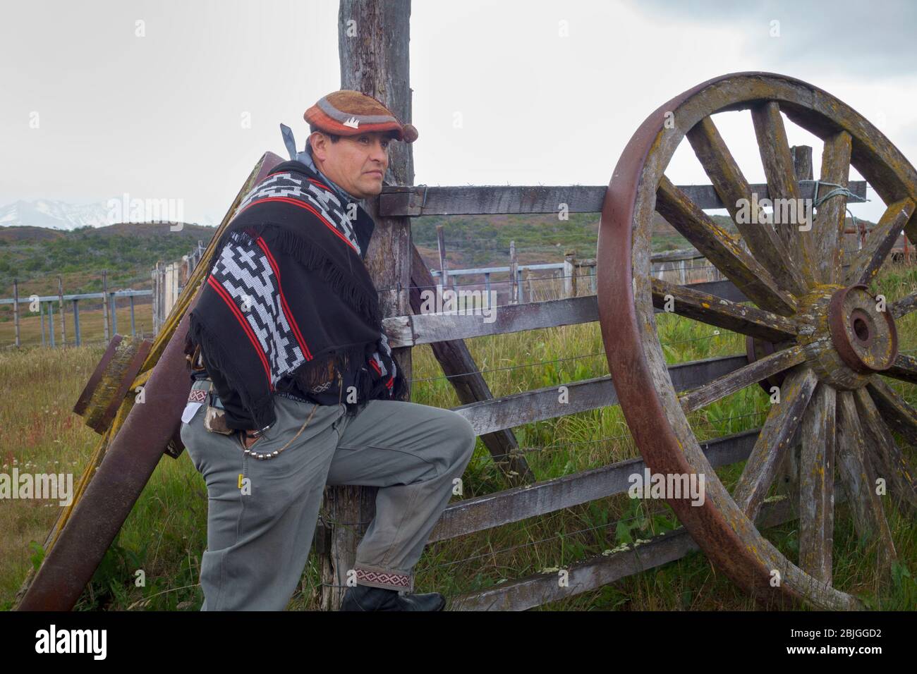 Patagonian Guacho at ranch in Puerto Natales, Chile Stock Photo - Alamy