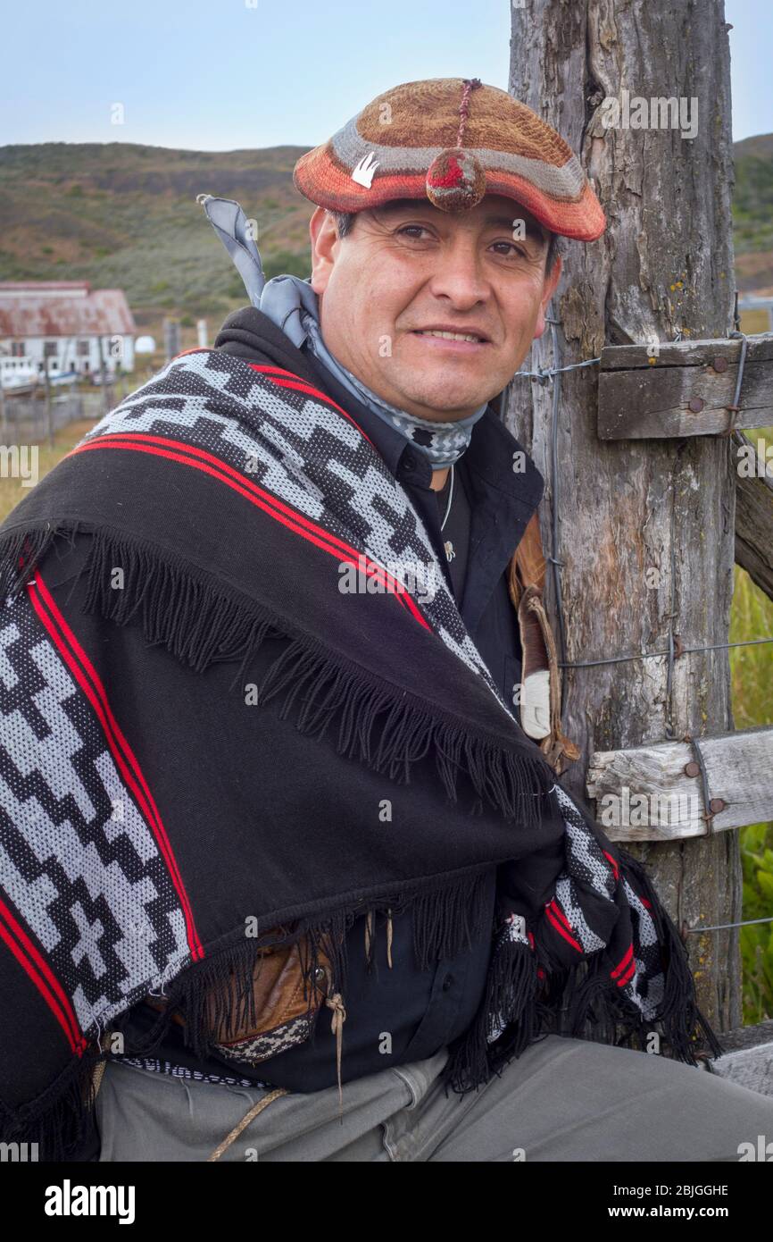 Patagonian Guacho at ranch in Puerto Natales, Chile Stock Photo - Alamy