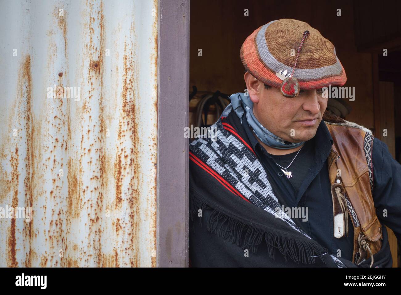 Patagonian Guacho at ranch in Puerto Natales, Chile Stock Photo - Alamy