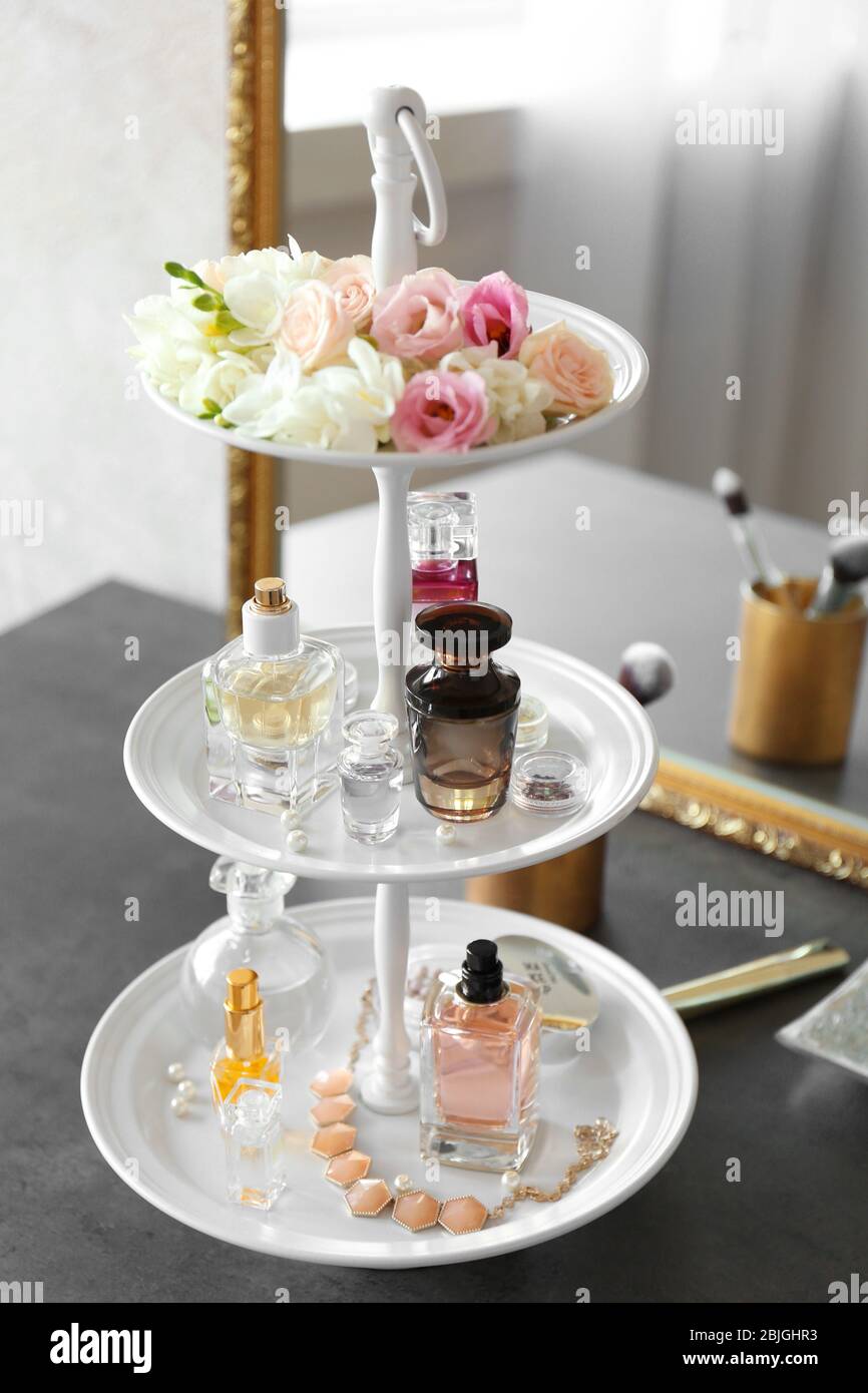 Perfume bottles on dressing hi-res stock photography and images - Alamy
