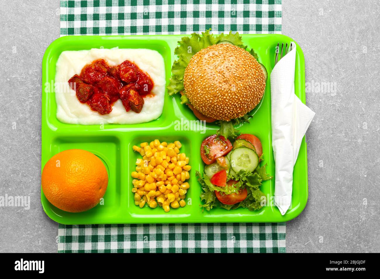 School lunch tray corn hi-res stock photography and images - Alamy