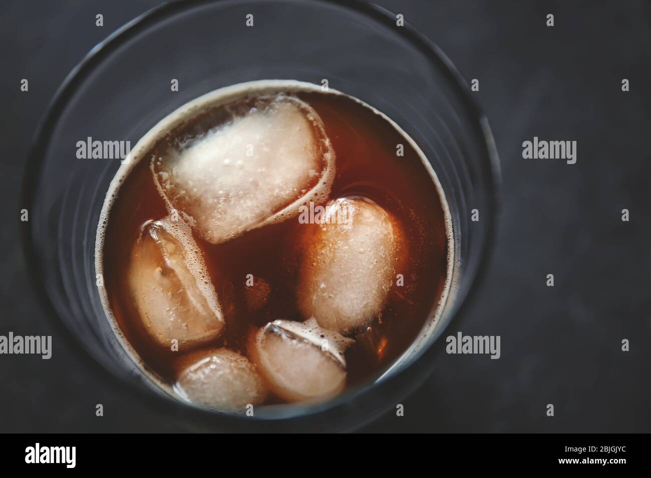 Glass with cold brew coffee, closeup Stock Photo - Alamy