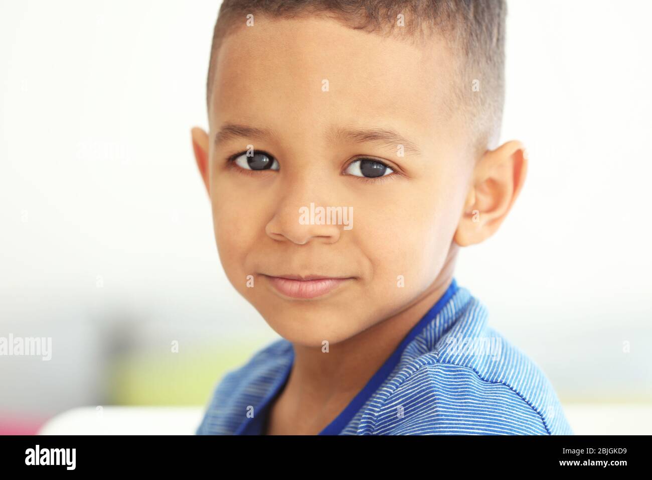 Cute little boy at home Stock Photo - Alamy