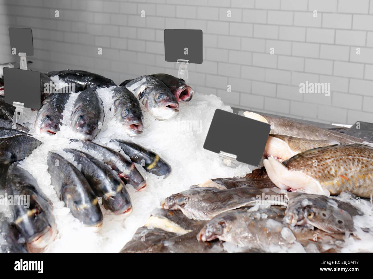 Fresh fish in supermarket Stock Photo - Alamy