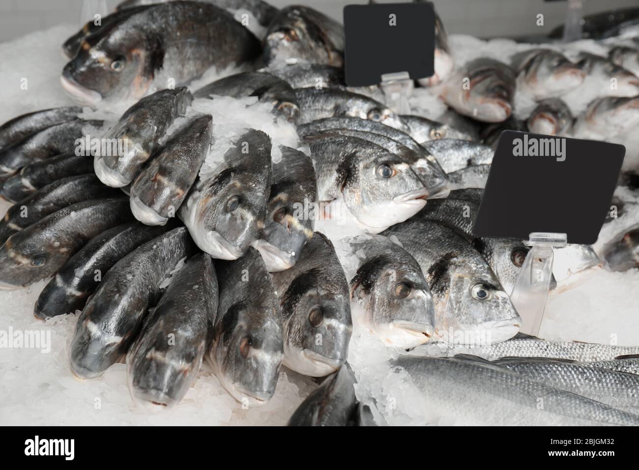 Fresh fish in supermarket Stock Photo - Alamy