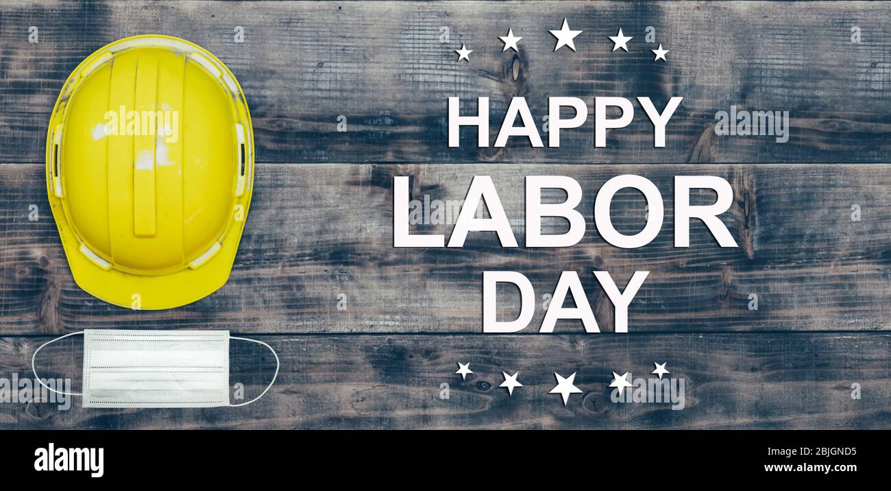 Happy Labor day concept. Engineer and worker tools. Public holiday in ...