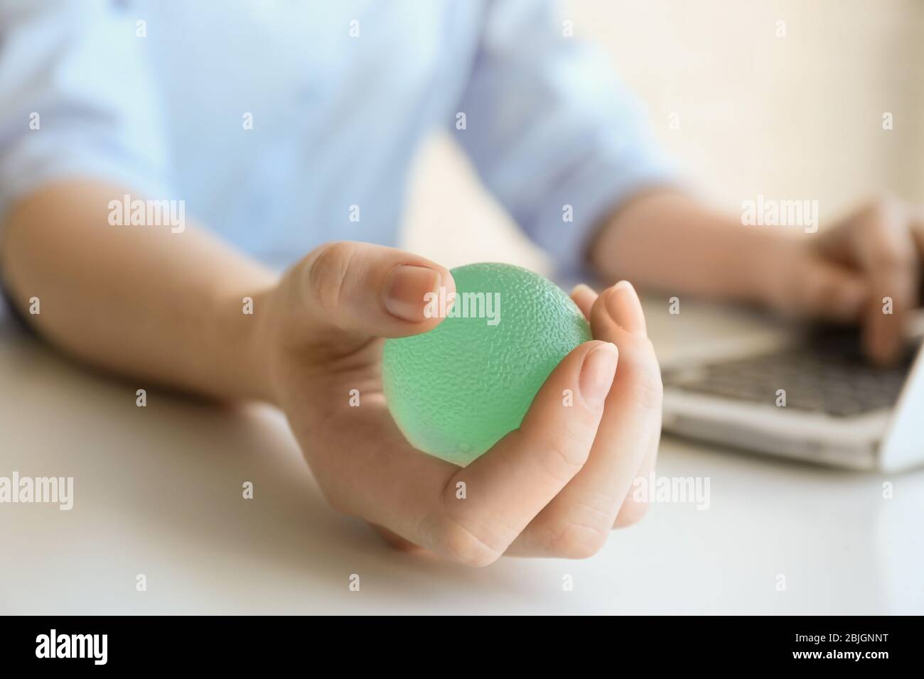 Woman training rubber ball hi-res stock photography and images - Alamy