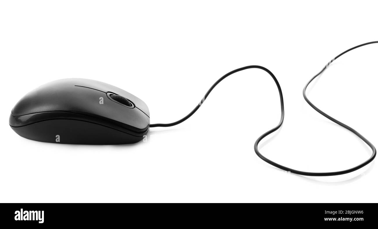 Modern computer mouse on white background Stock Photo - Alamy