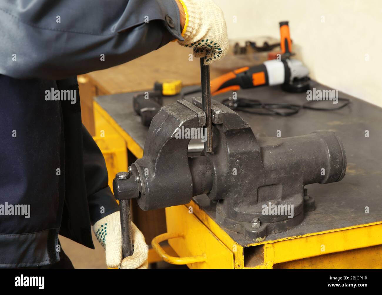 Metalworking view work bending machine hi-res stock photography and ...