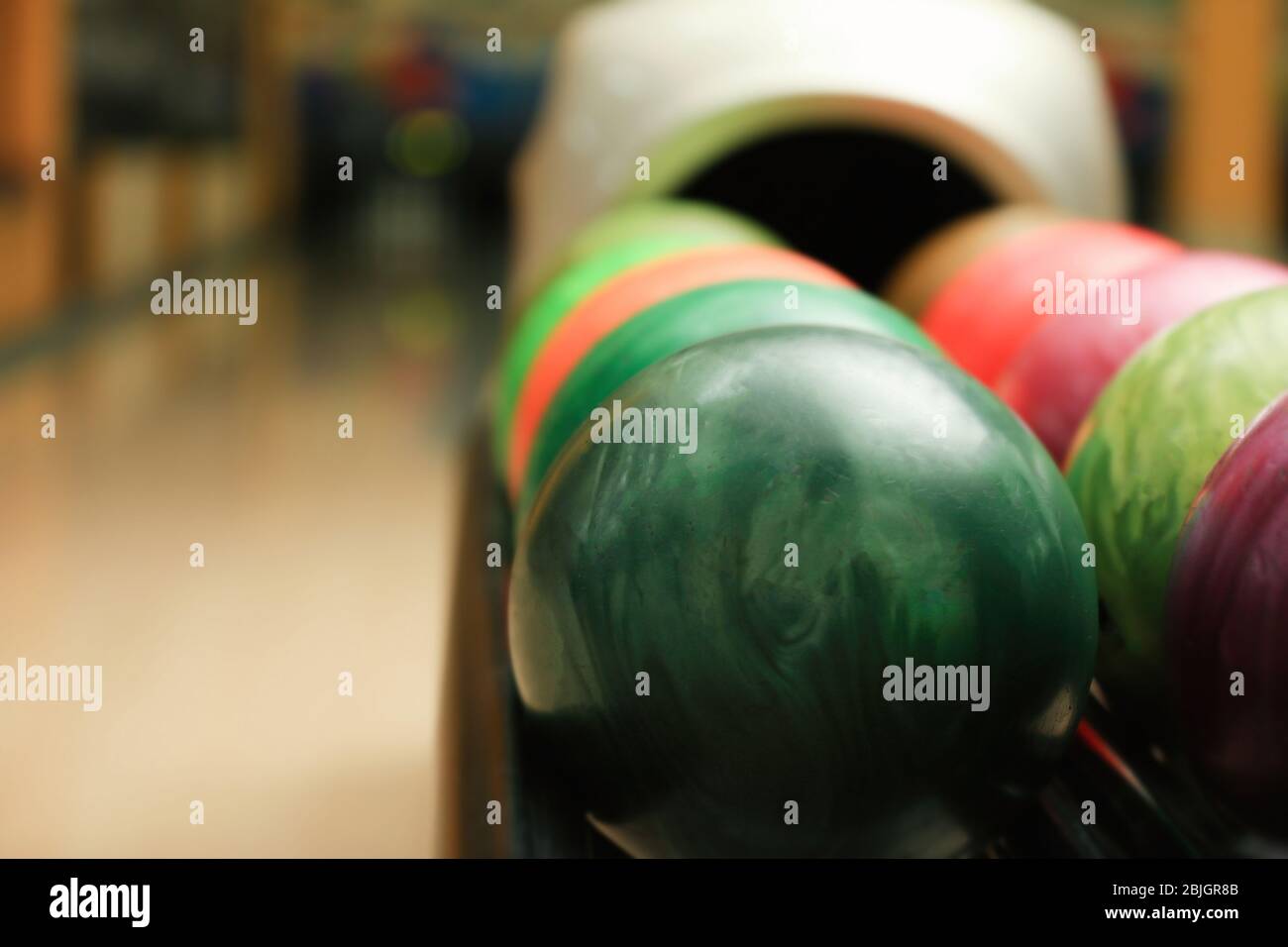 Bowling balls in rack hi-res stock photography and images - Alamy