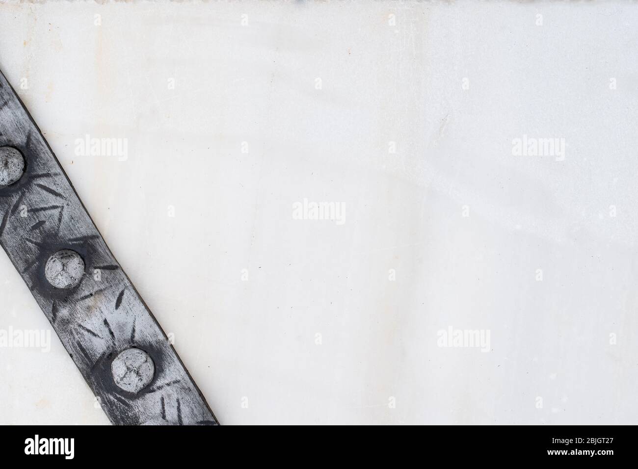punched medieval belt on a white background with space for text Stock ...