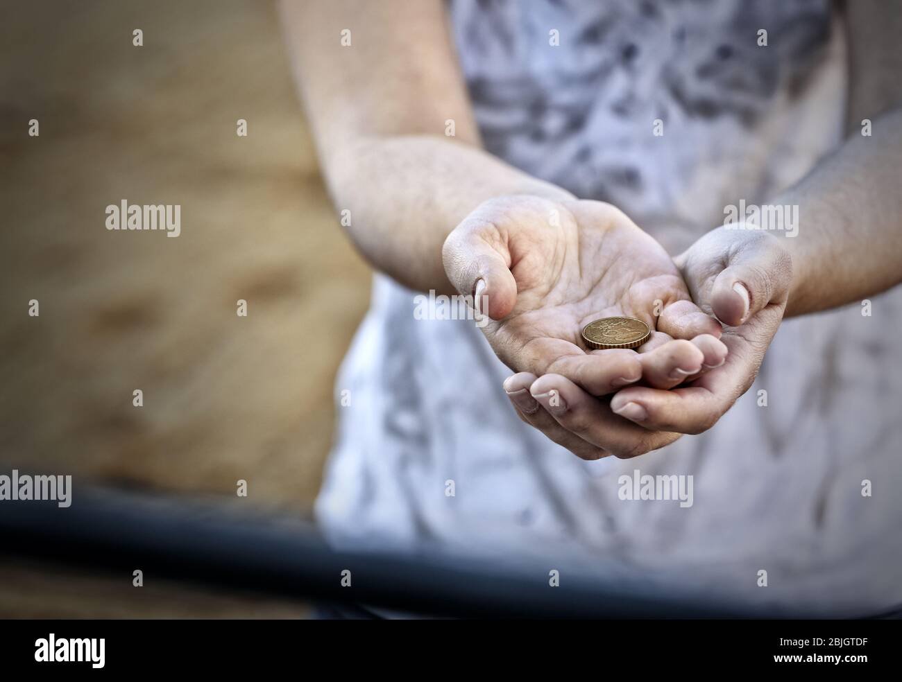 Woman begging for money hi-res stock photography and images - Alamy