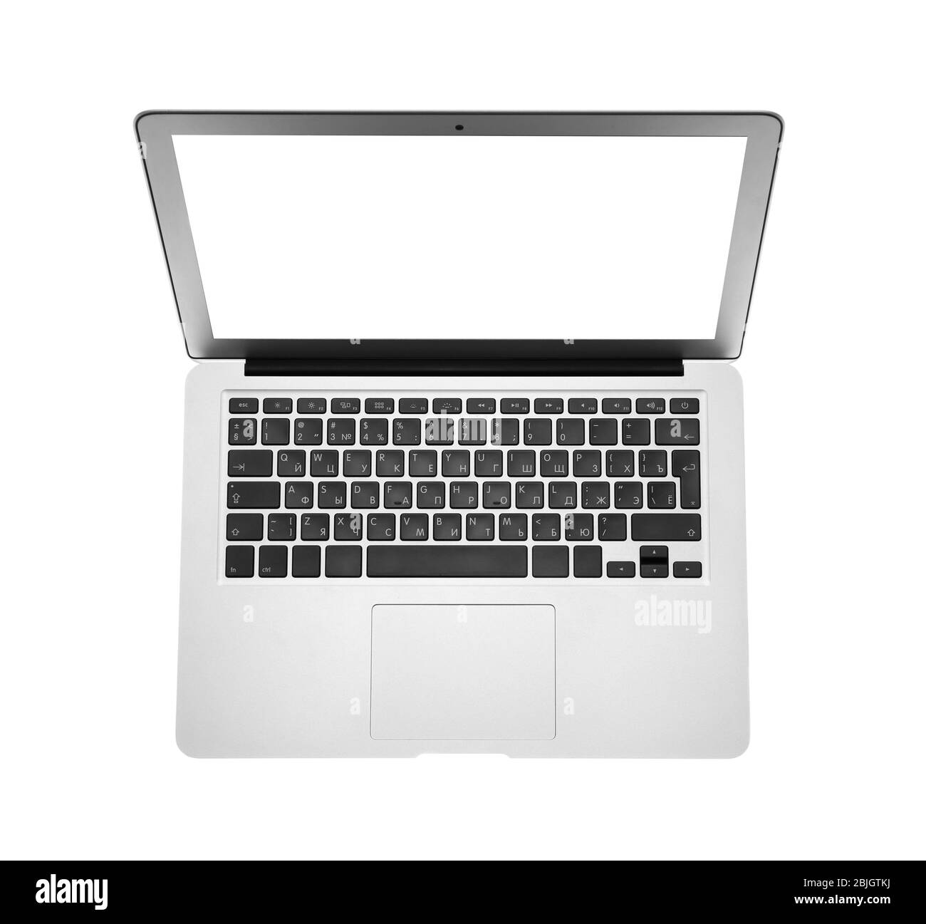 Modern laptop isolated on white Stock Photo - Alamy