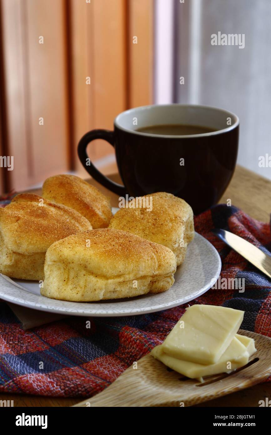 Photo of freshly baked Filipino bread called Pan de sal or Bread of ...