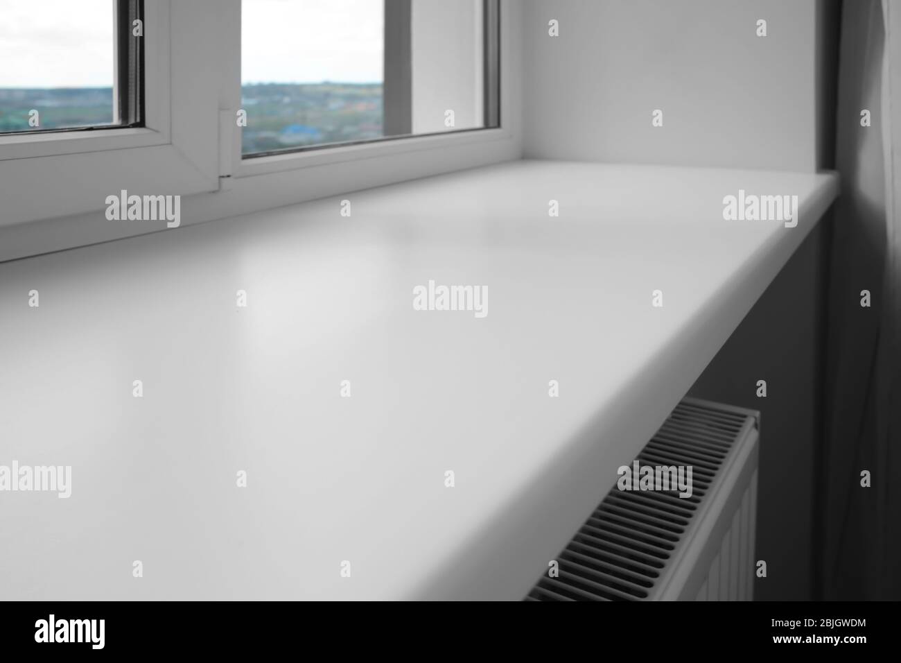 Modern window sill close up Stock Photo - Alamy