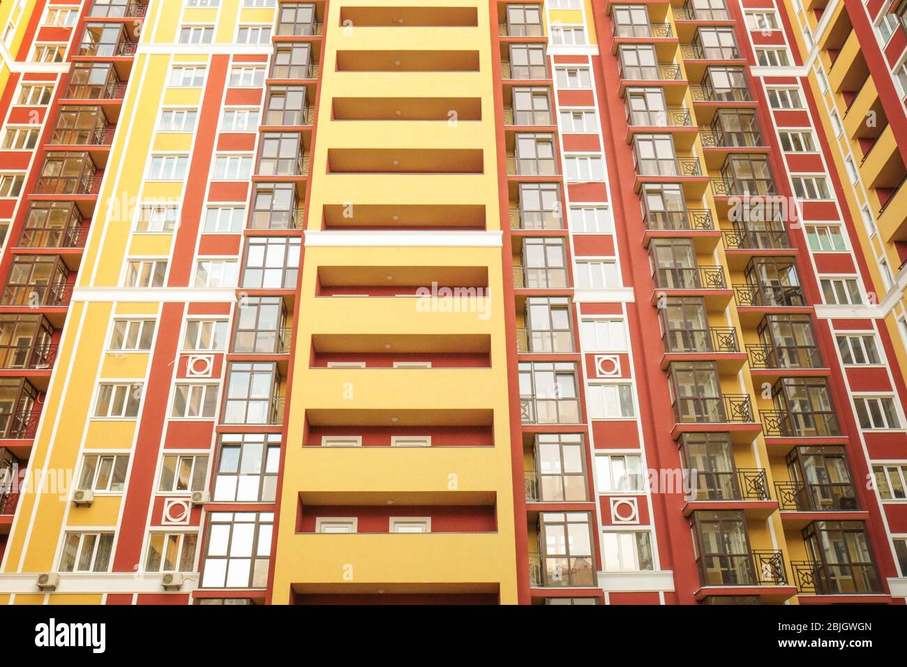 Exterior view of tower block building Stock Photo - Alamy