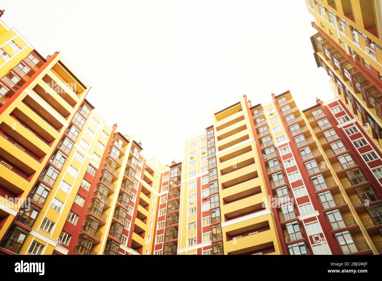 Exterior view of tower block building Stock Photo - Alamy