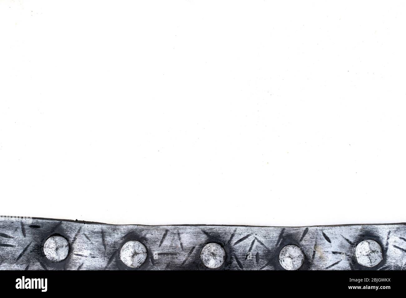 punched medieval belt on a white background with space for text Stock ...