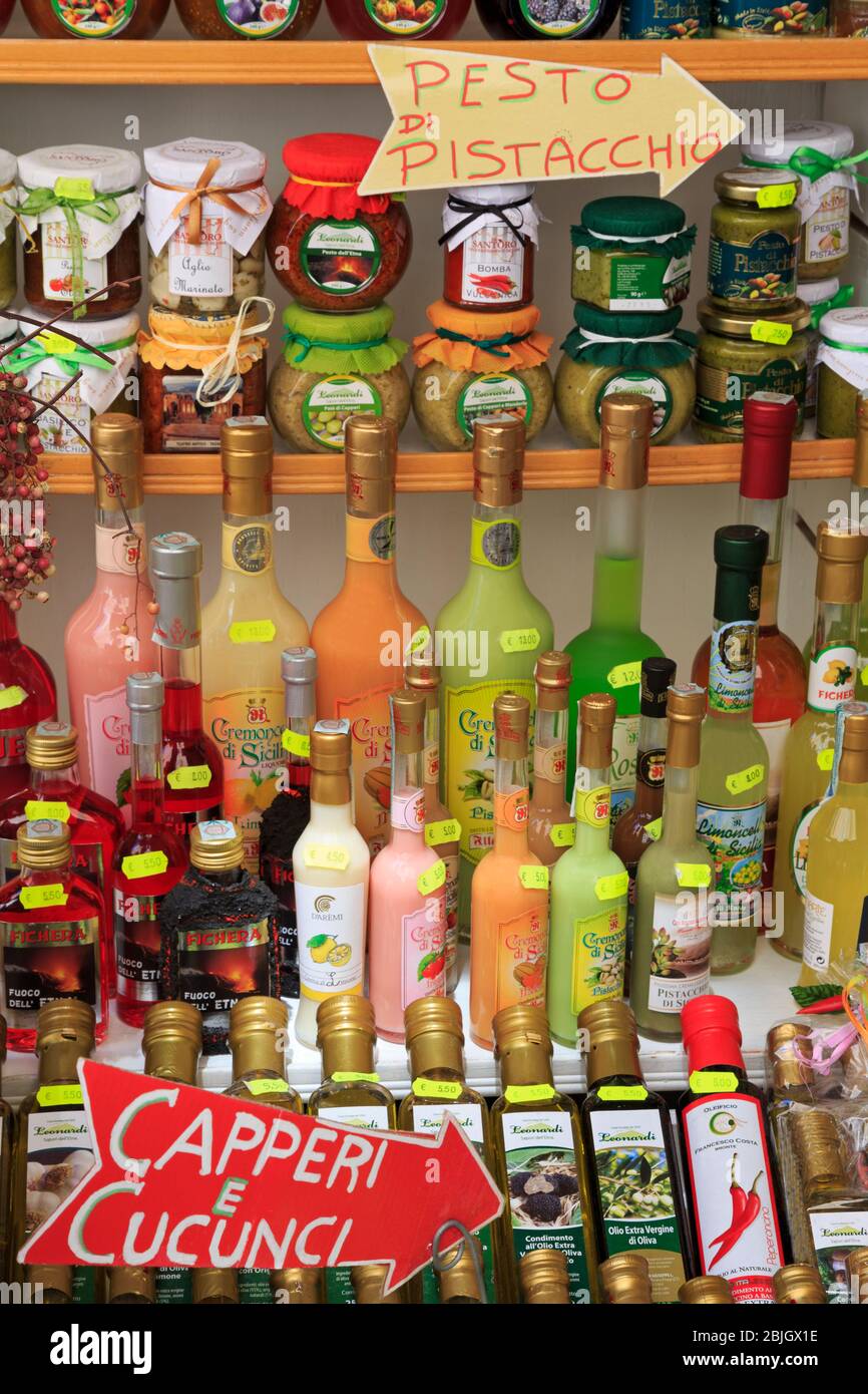 Store, Taormina City, Sicily Island, Italy, Europe Stock Photo - Alamy