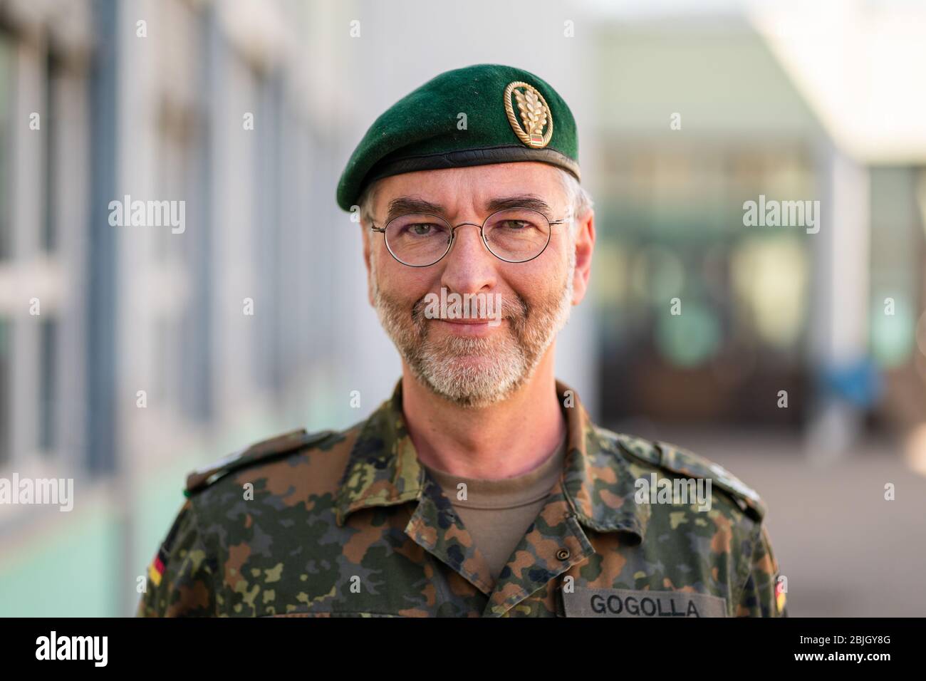 Bamberg, Germany. 22nd Apr, 2020. The press officer of the 10th Panzer ...