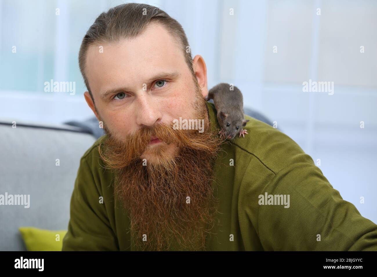 Bearded man hairy funny hi-res stock photography and images - Alamy
