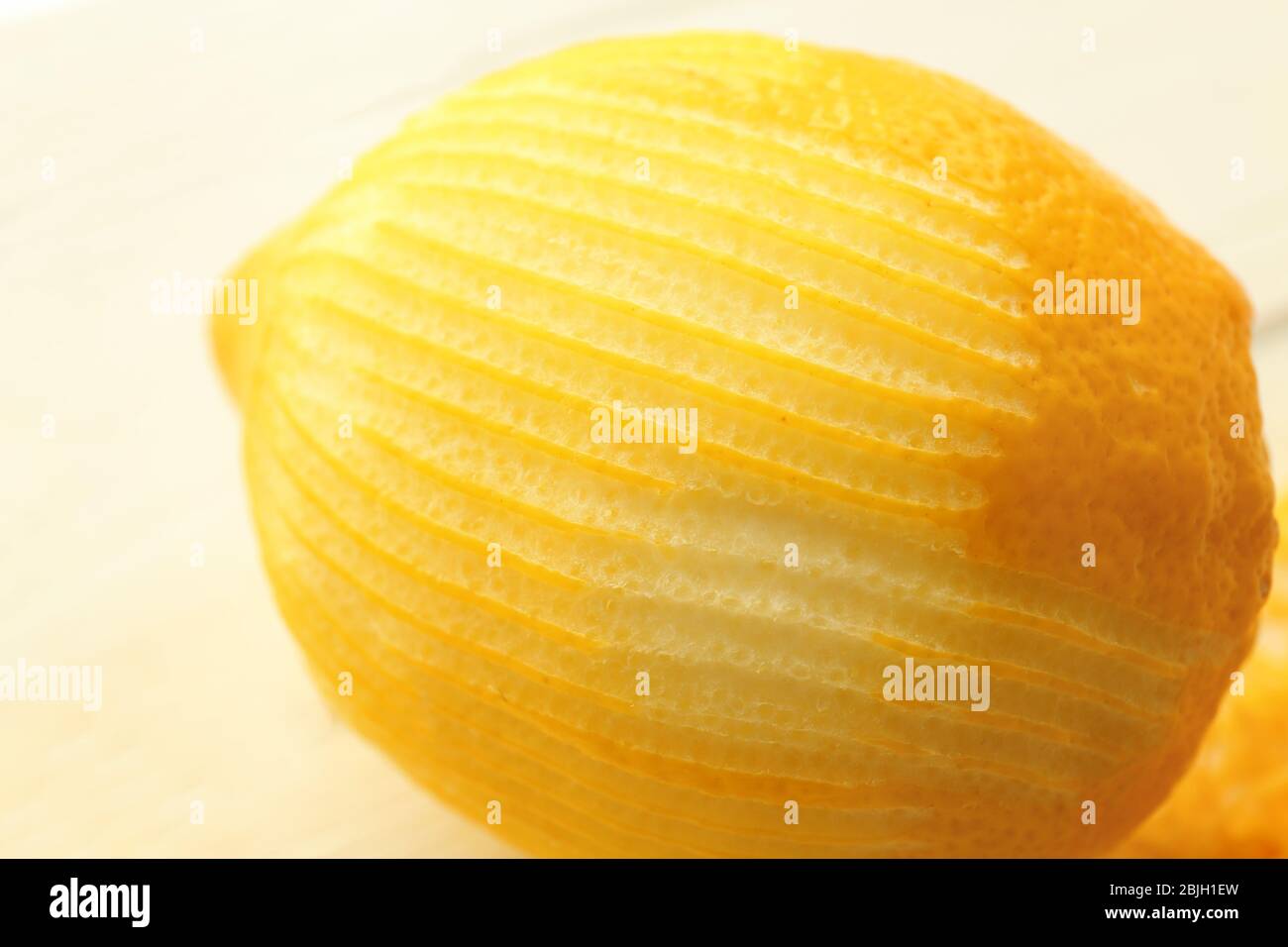 Fresh peeled lemon, closeup Stock Photo - Alamy