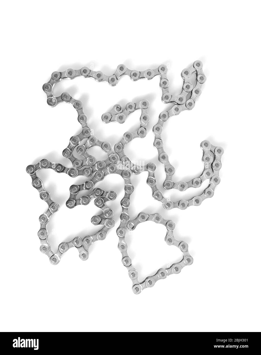 Bicycle chain on white background Stock Photo - Alamy