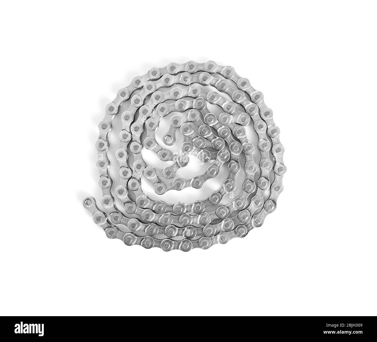 Bicycle chain on white background Stock Photo - Alamy