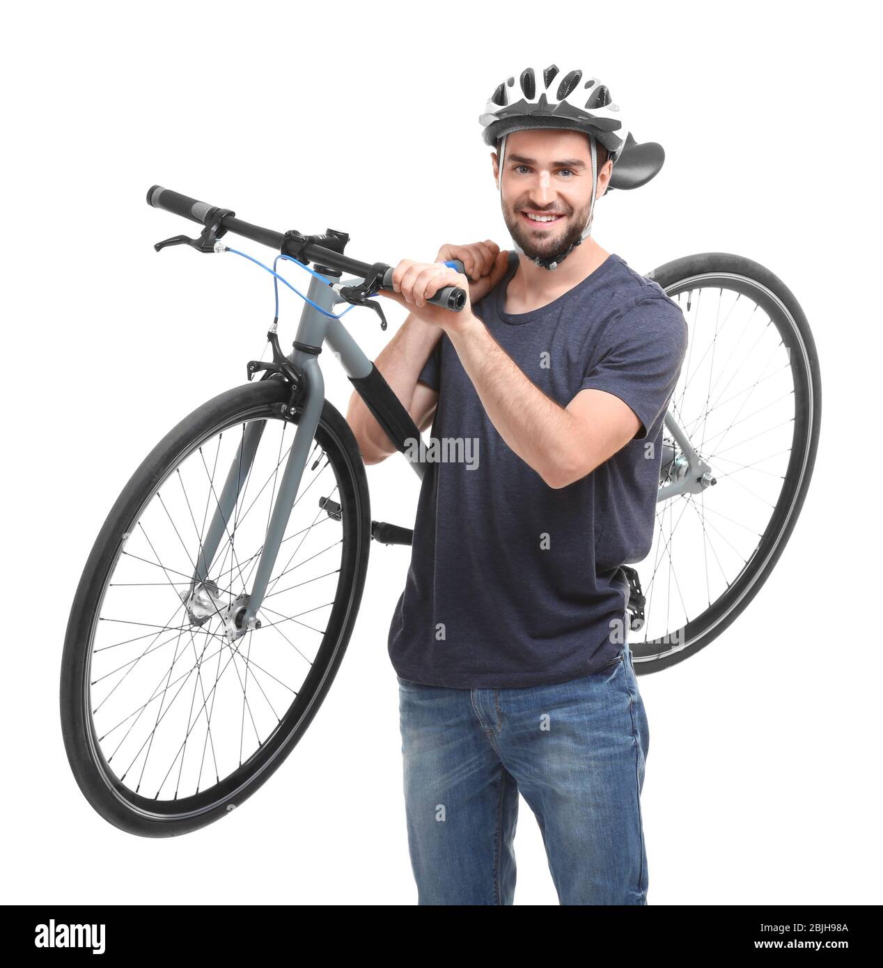 Sporty biker handsome rider hi-res stock photography and images - Alamy