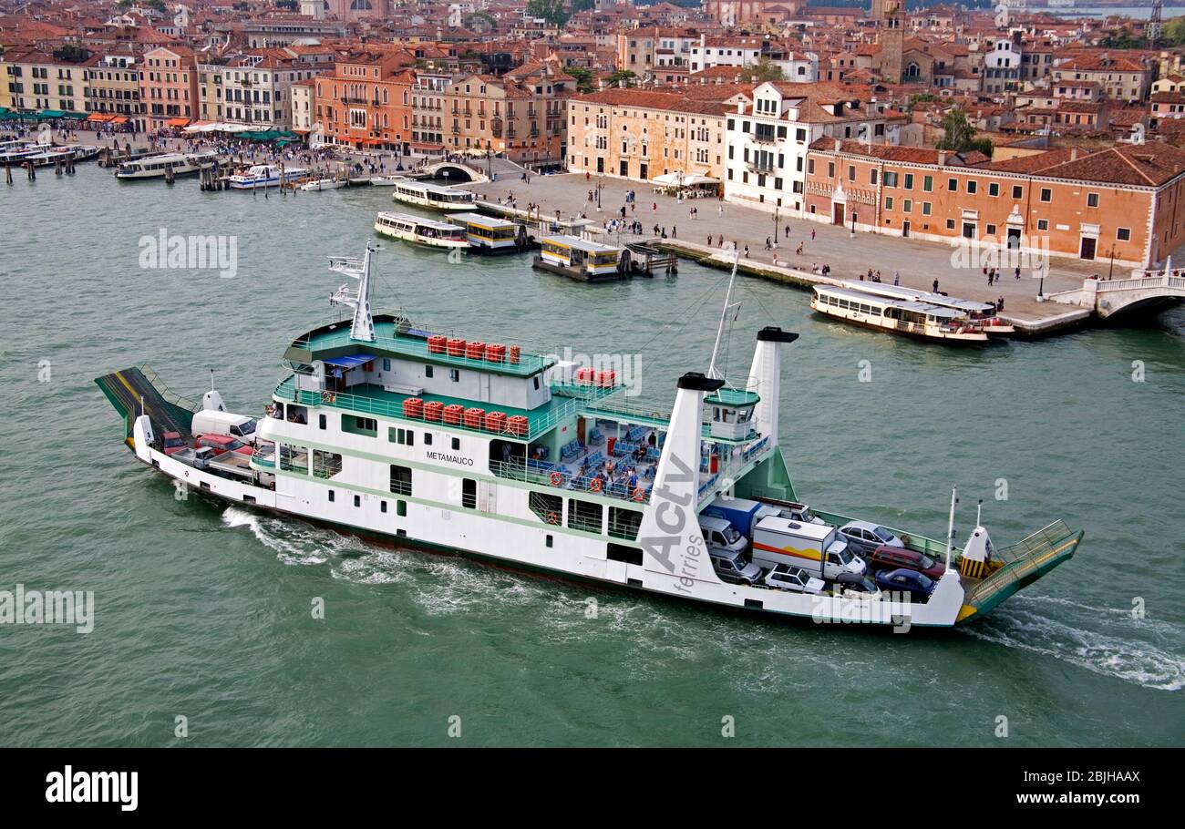 Ferry on Canale di San Marco, Venice, Italy Stock Photo - Alamy