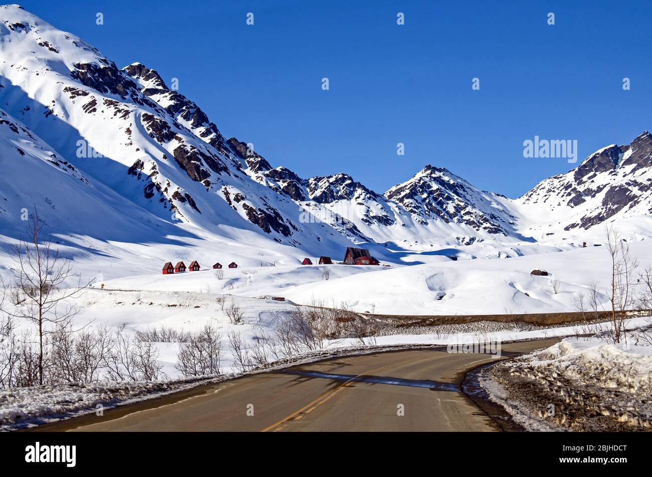 Hatcher Pass Cabins Stock Photo - Alamy