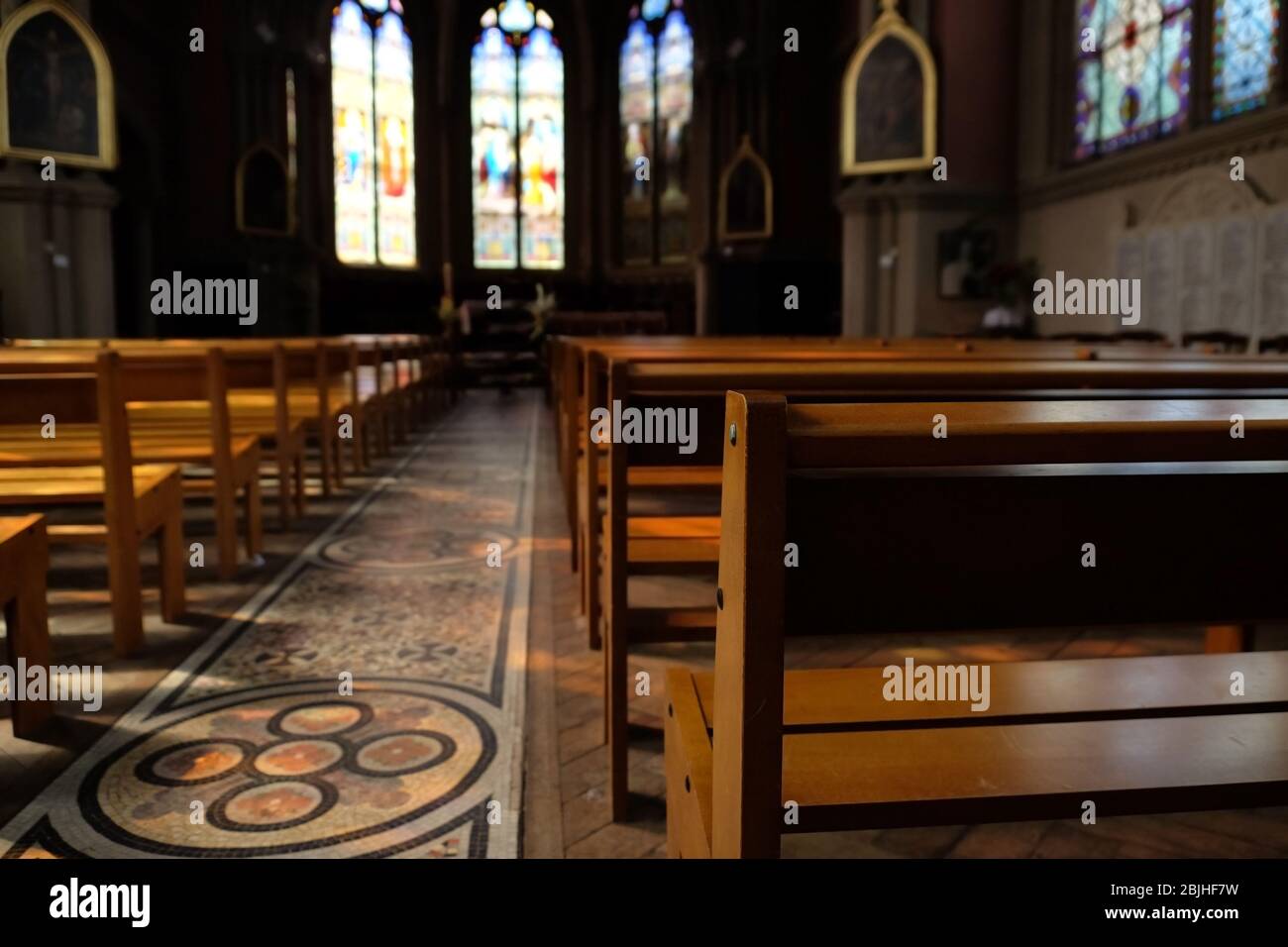 Interior of beautiful old church Stock Photo - Alamy