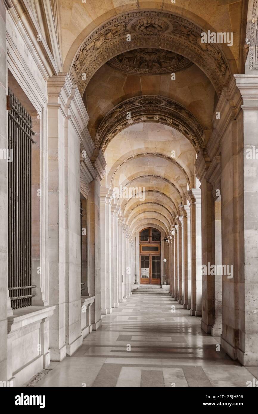 Beautiful corridor of old palace Stock Photo - Alamy