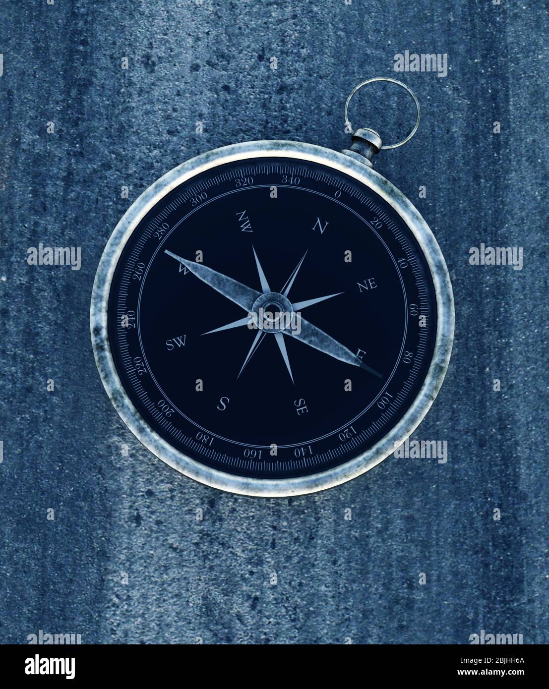 Vintage compass on the floor,3d rendering Stock Photo - Alamy