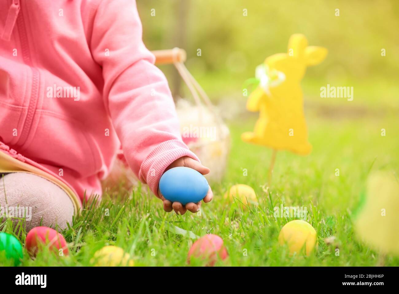 Child collecting eggs garden chicken hi-res stock photography and ...