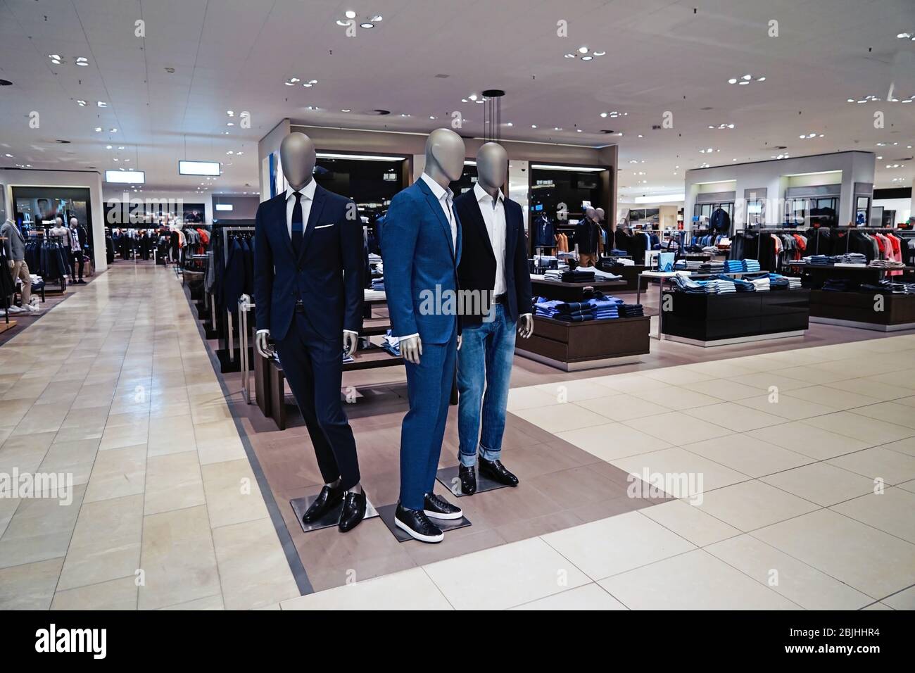 Store with luxury male clothes Stock Photo - Alamy