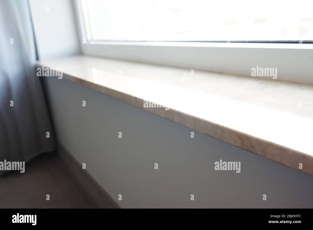 Modern window sill in room, close up Stock Photo - Alamy