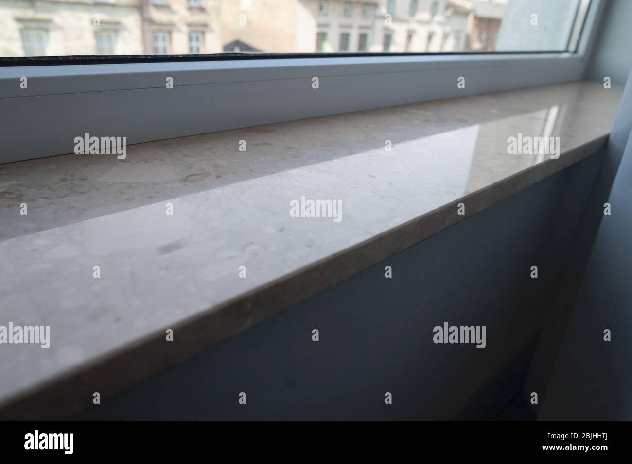 Modern window sill, close up Stock Photo - Alamy