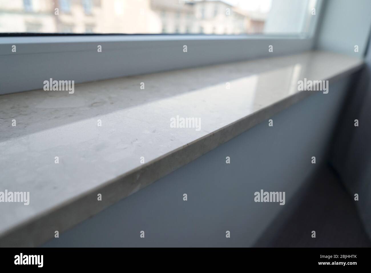 Modern window sill, close up Stock Photo - Alamy