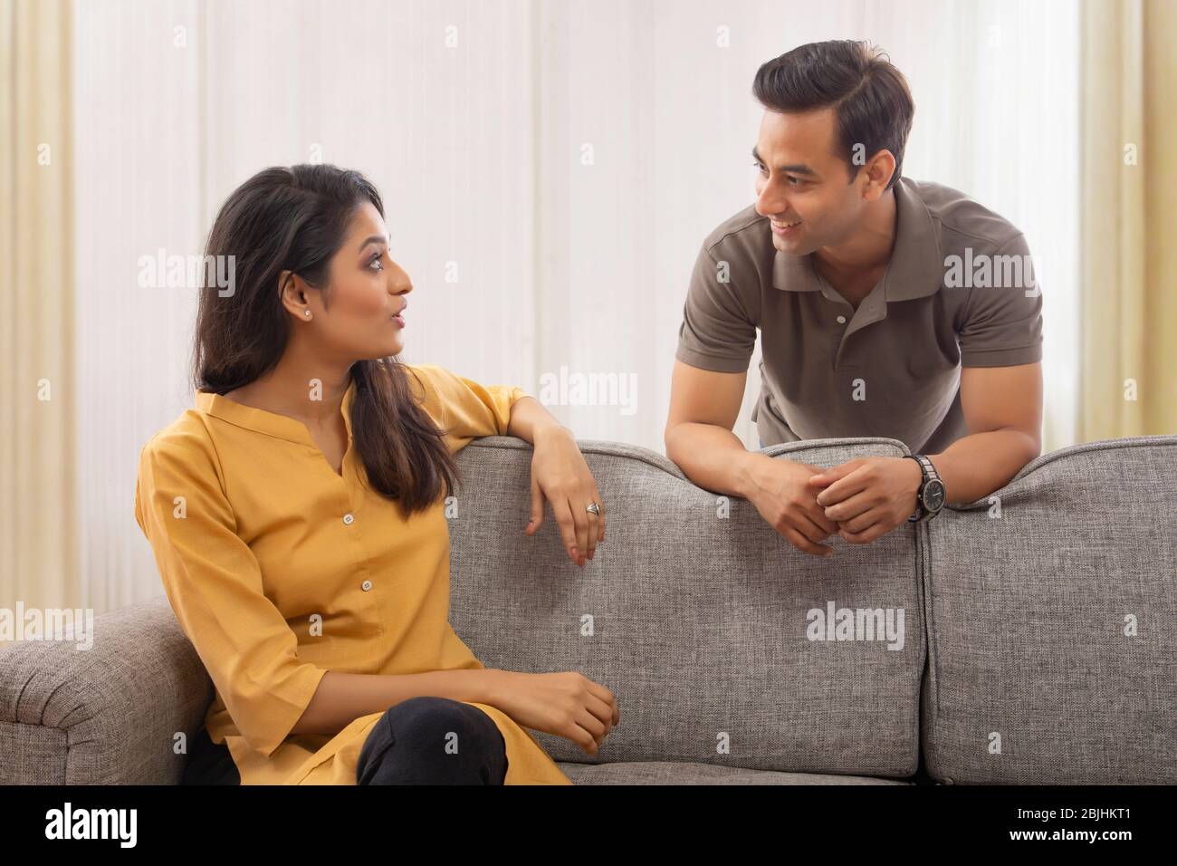 Husband wife sharing light moment hi-res stock photography and images ...