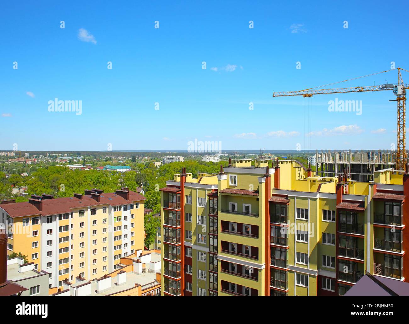 Modern design high rise building iron and steel hi-res stock ...