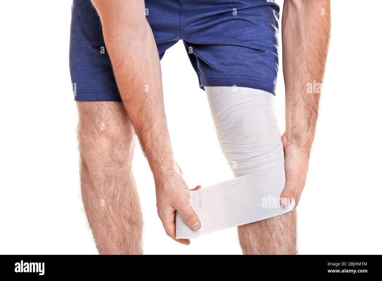 Man applying elastic bandage hi-res stock photography and images - Alamy