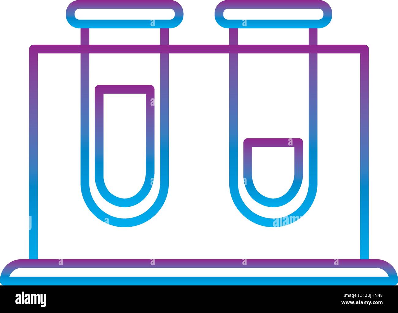 Chemistry tubes gradient line style icon vector design Stock Vector ...