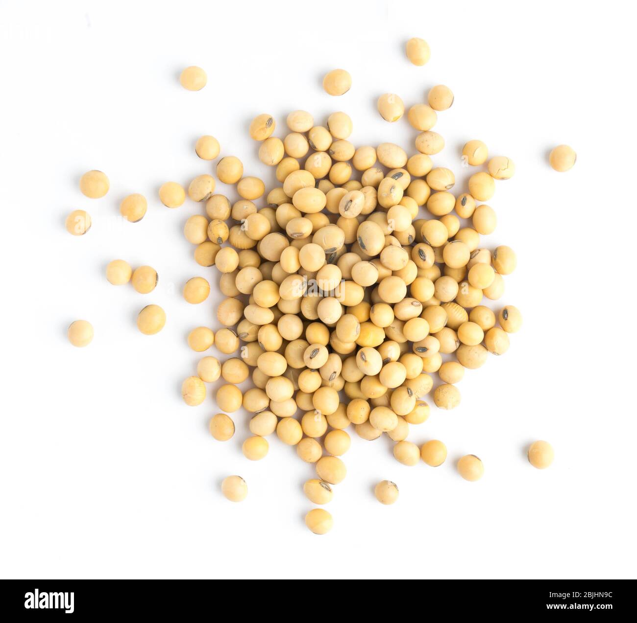 Group soybean on cup isolated top view on a white background Stock ...