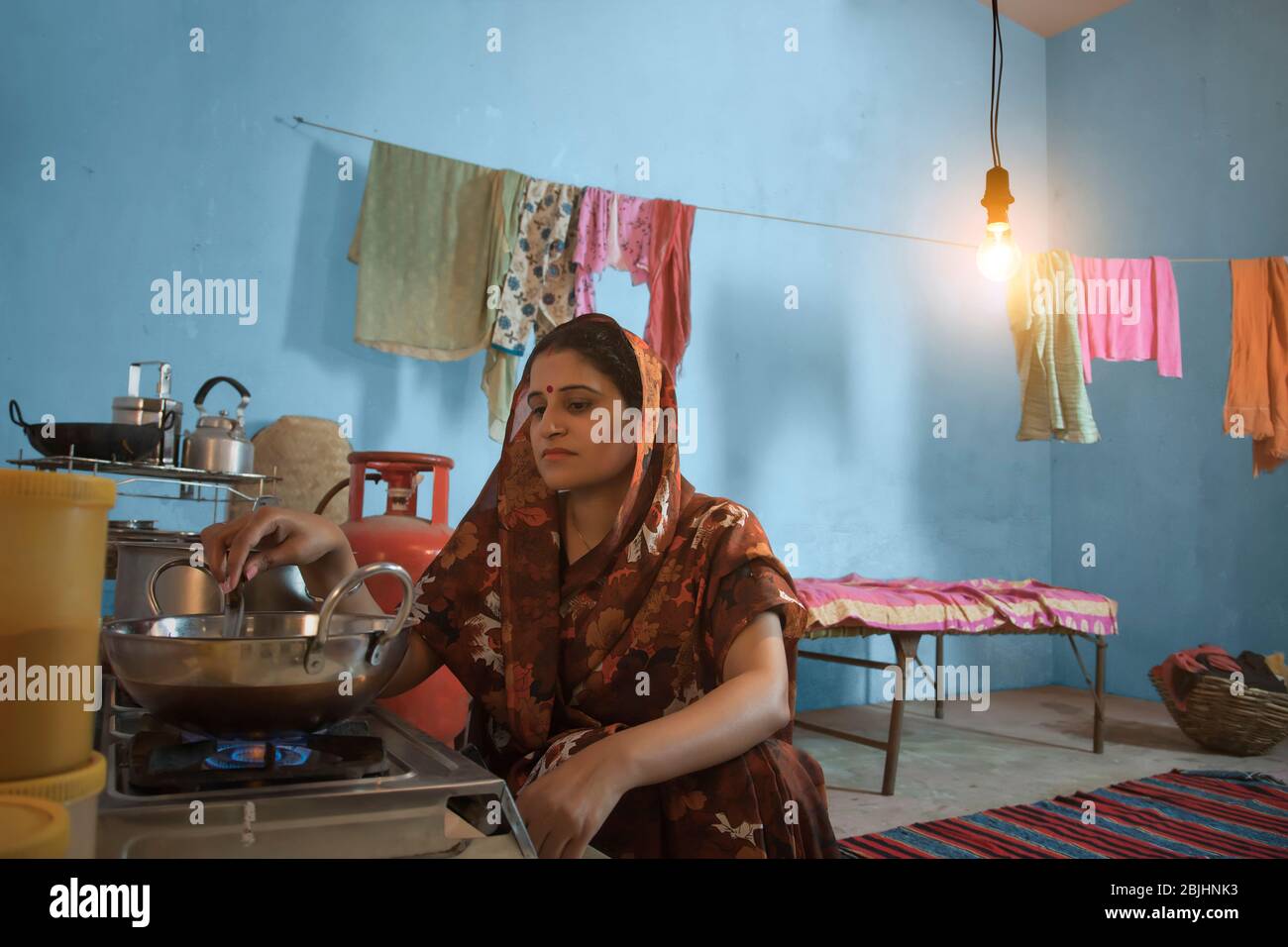 Indian housewife working class hi-res stock photography and images - Alamy