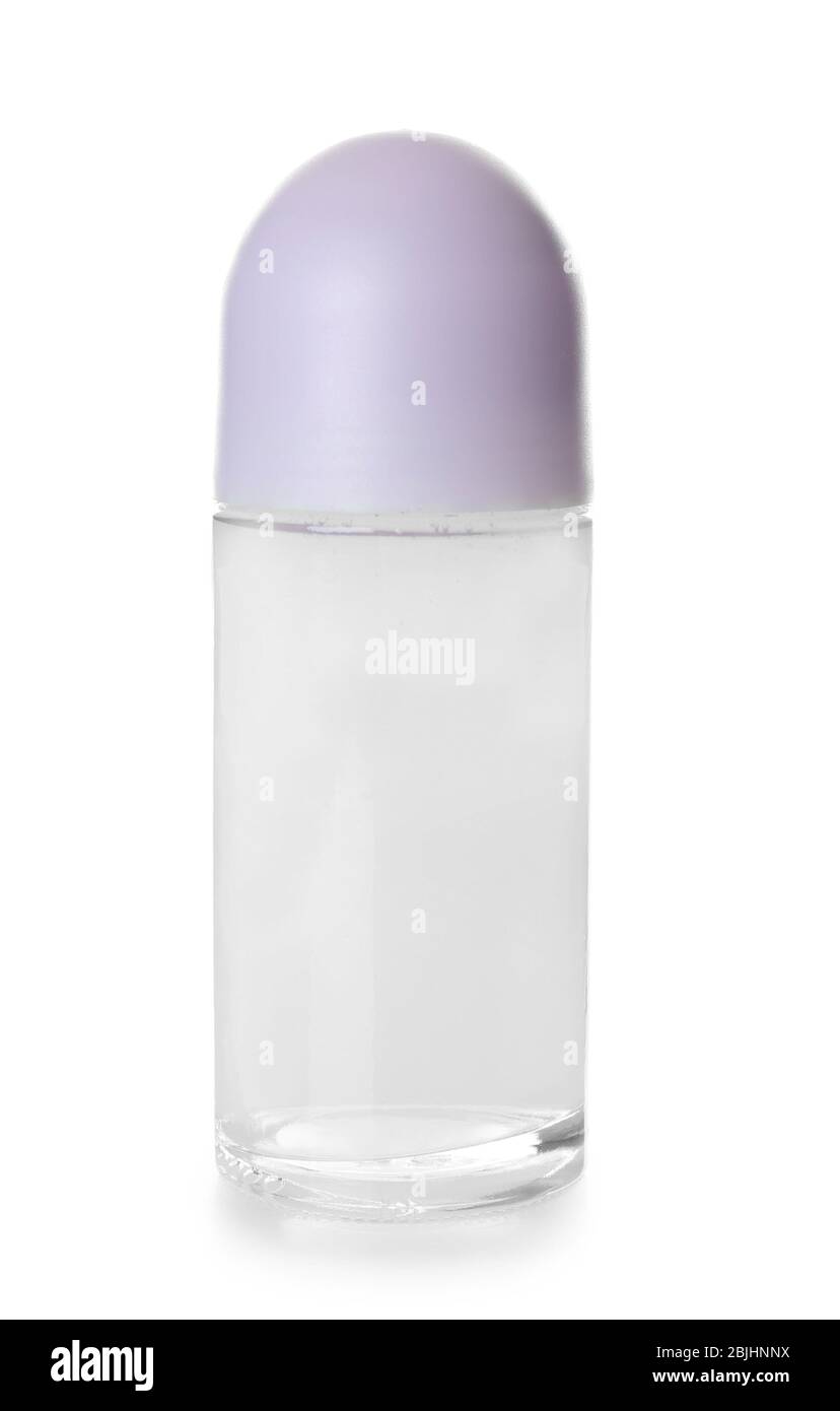 Female deodorant on white background Stock Photo - Alamy