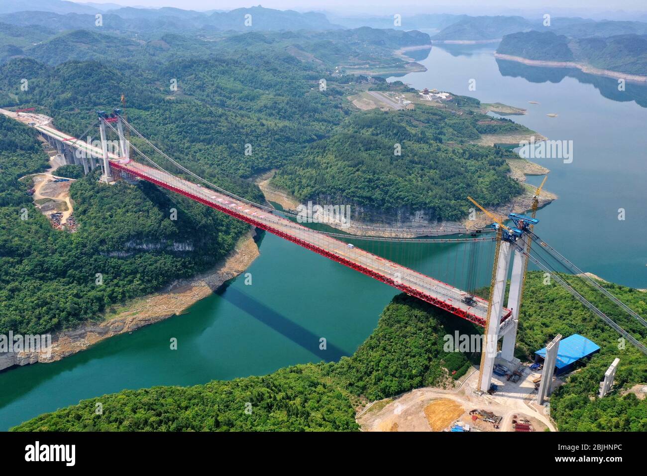 Beijing, China. 29th Apr, 2020. Aerial photo taken on April 29, 2020 ...